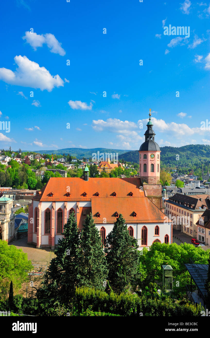 View of baden baden with the collegiate church hi-res stock photography ...