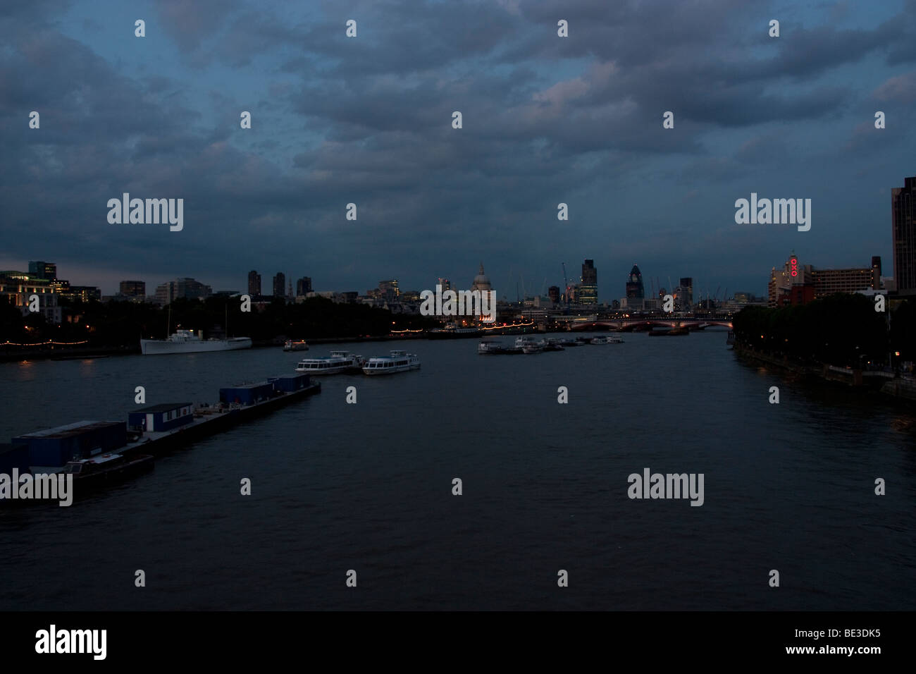 night landscape from london Stock Photo - Alamy