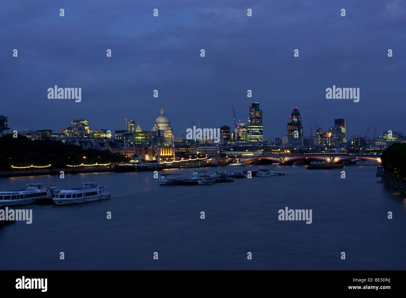 night landscape from london Stock Photo - Alamy