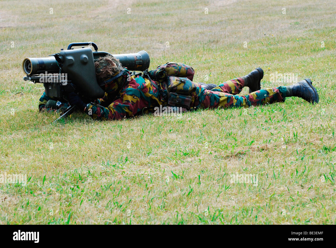 Army Base Leopoldsburg, Belgium - Belgian soldiers setting up the Milan ...