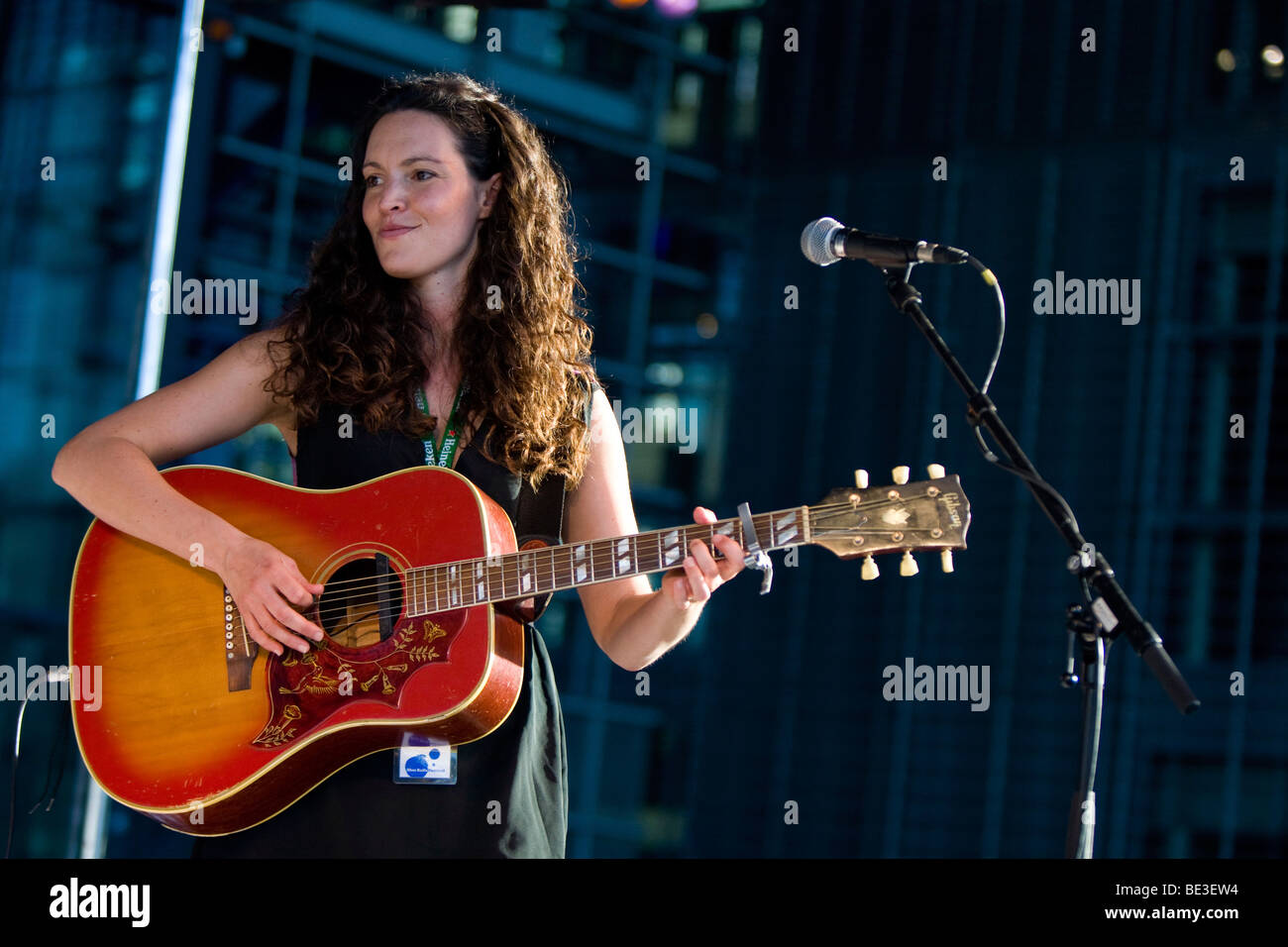 British singer-songwriter Susy Thomas performing live at Blue Balls ...