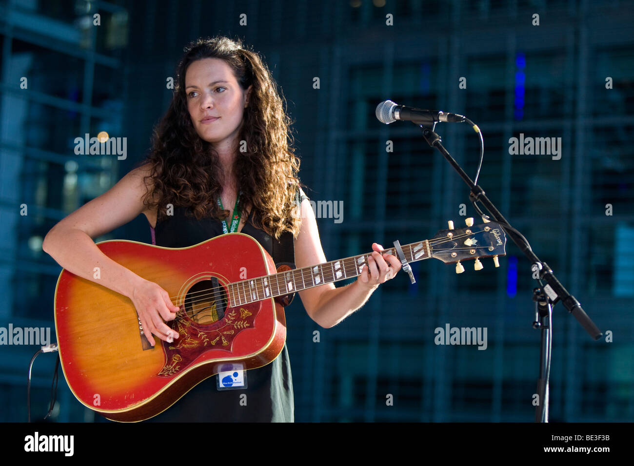 British singer-songwriter Susy Thomas performing live at Blue Balls ...