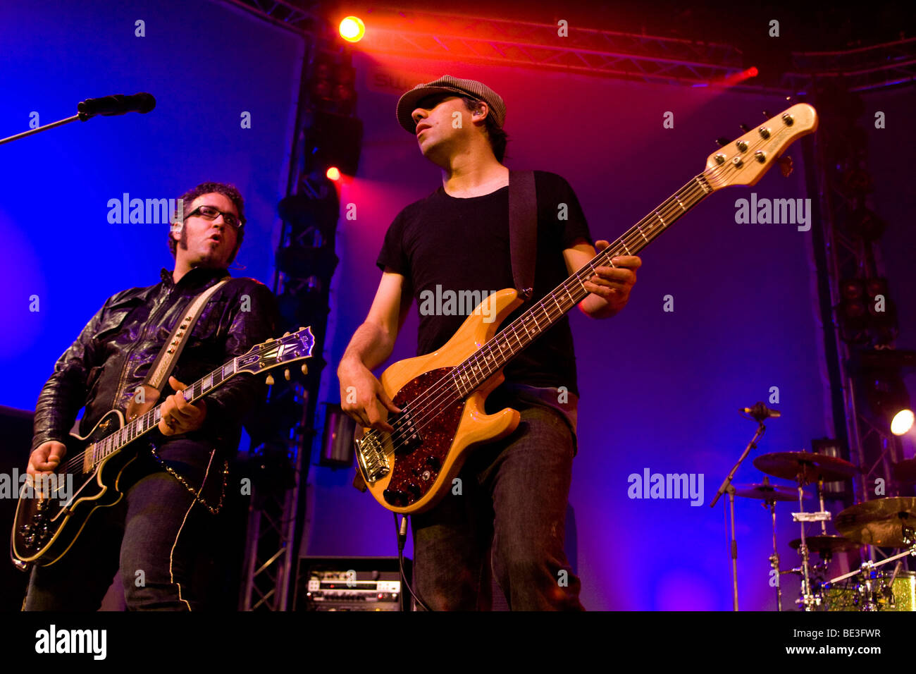 Uwe Bossert, guitarist, and Philipp Busch Rauen, bassist, of German pop ...