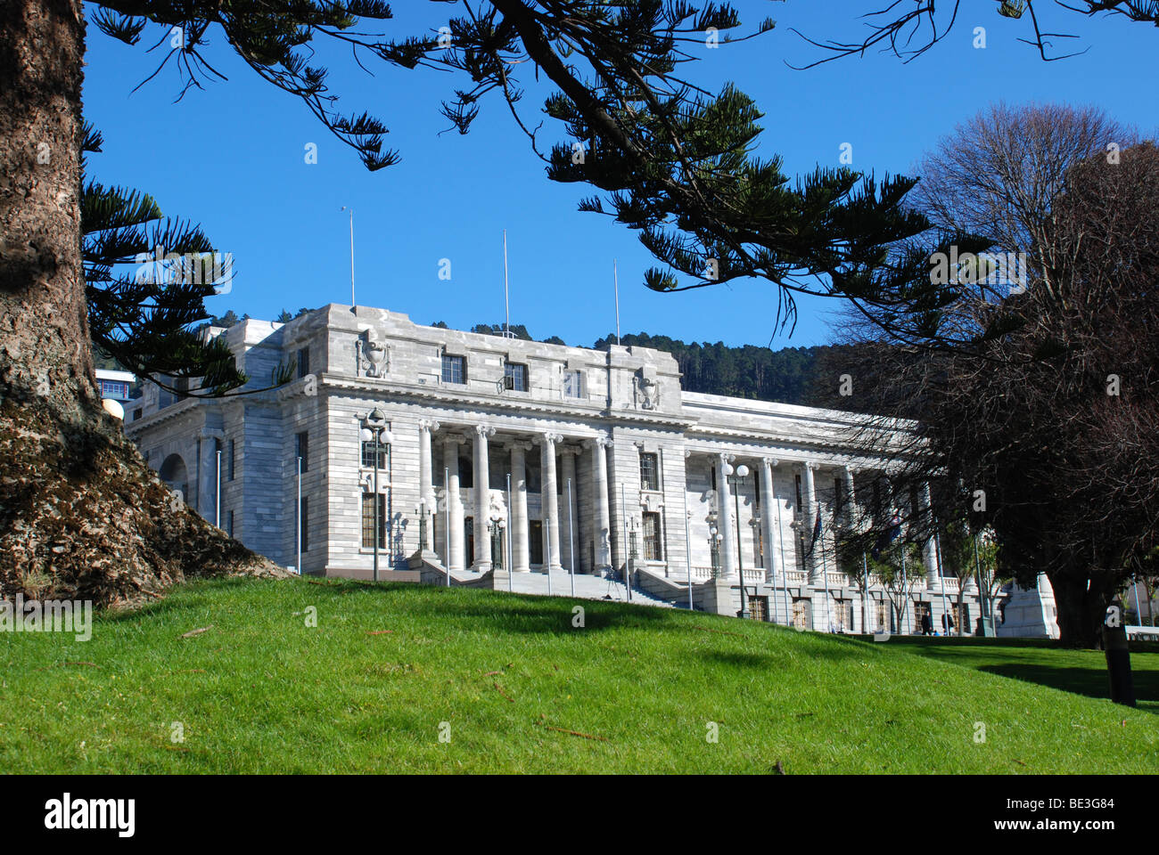 Parliament Building is the home of the New Zealand government, taken ...