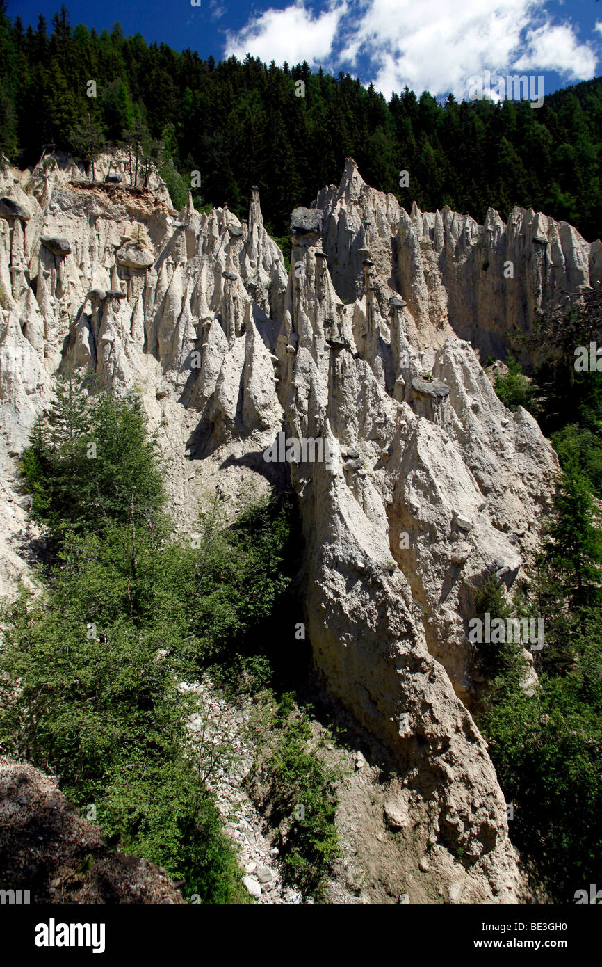 Earth pyramids of Percha, Val Pusteria, Alto Adige, Italy, Europe Stock ...
