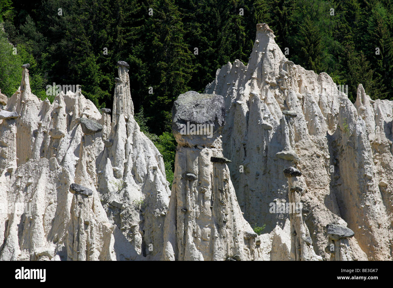 Earth pyramids of Percha, Val Pusteria, Alto Adige, Italy, Europe Stock ...