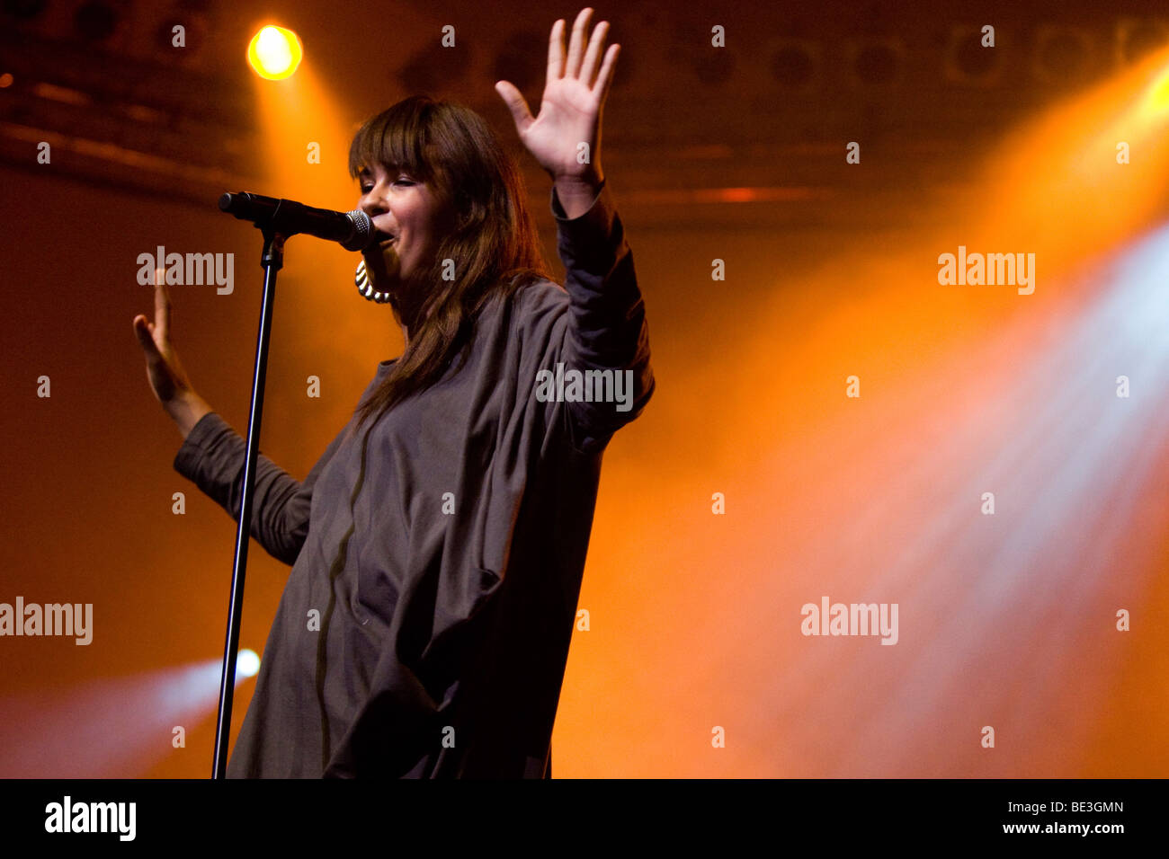 Norwegian singer Maria Mena performing live at Blue Balls Festival in ...
