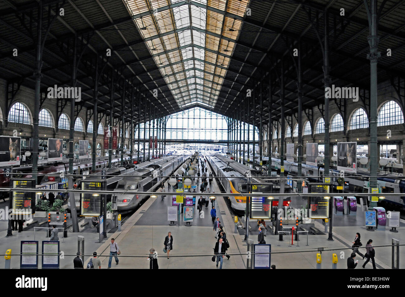 Interior, Gare du Nord, North station, Paris, France, Europe Stock ...