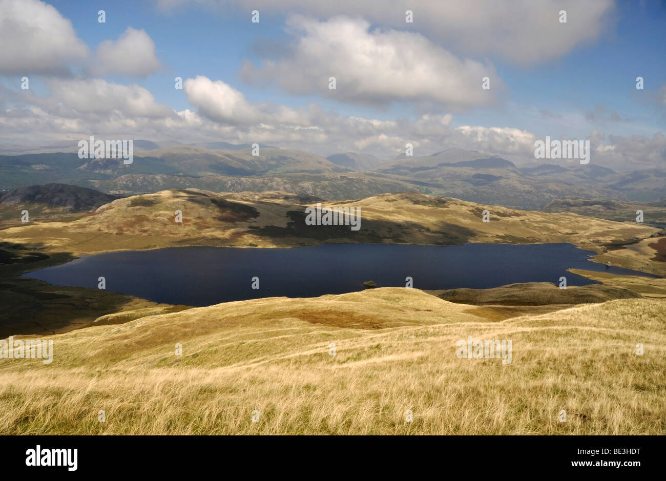 Devoke water from Stord's hill, Lake District, England Stock Photo - Alamy