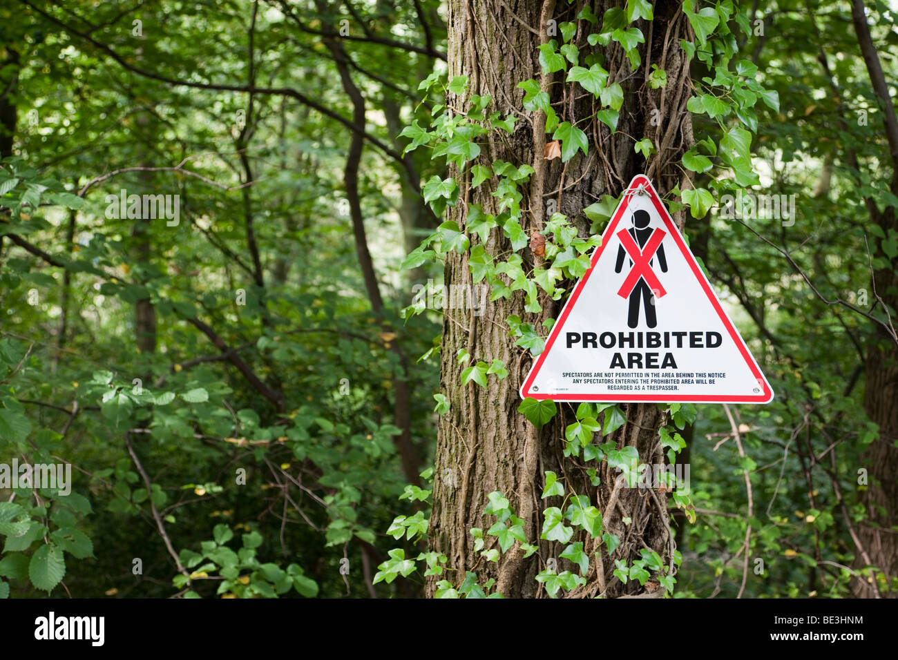 Prohibited Area sign Stock Photo - Alamy