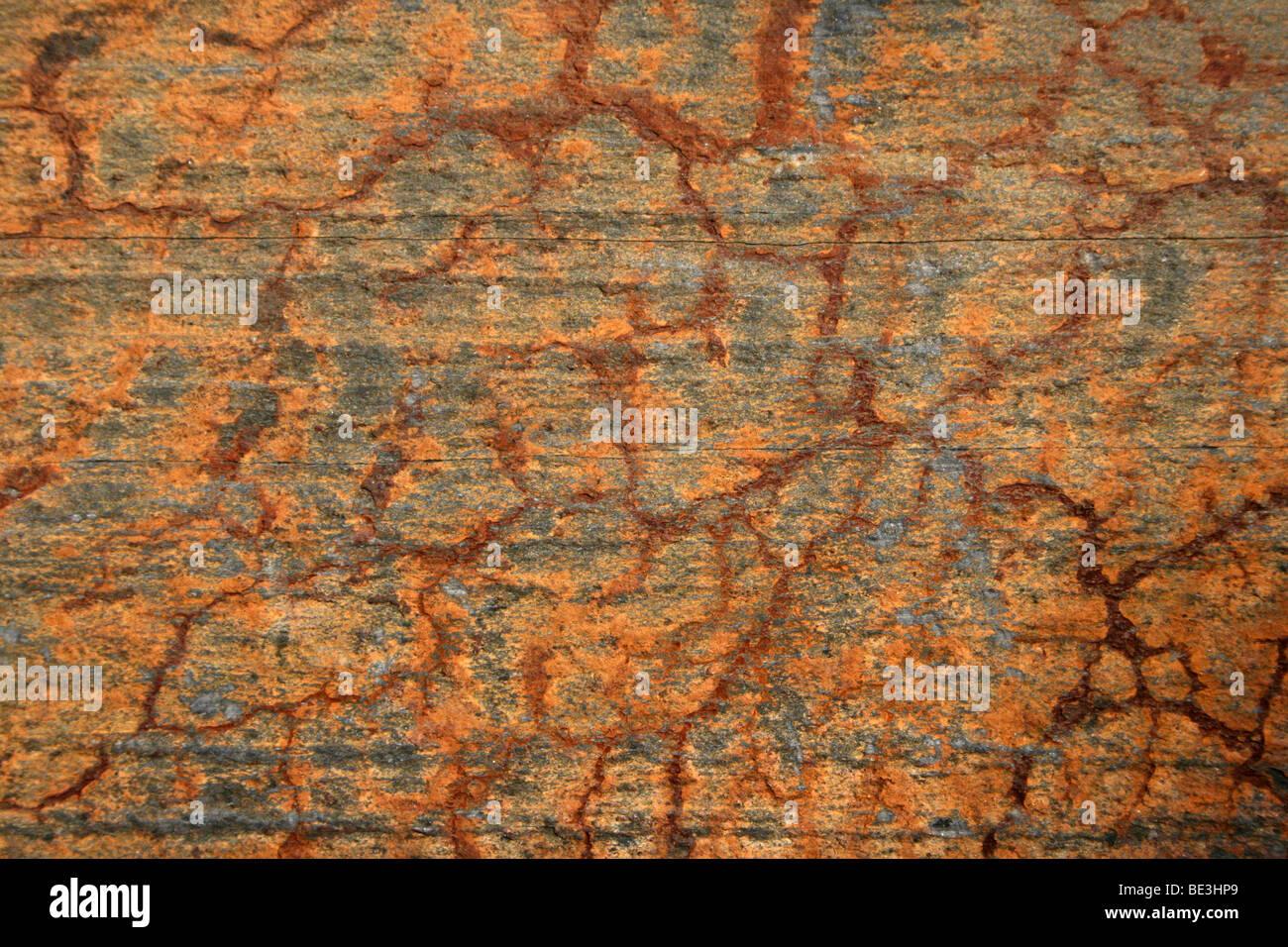 Rust Coloured Patterns On The Metamorphic Rock Slate. Taken In Soweto ...