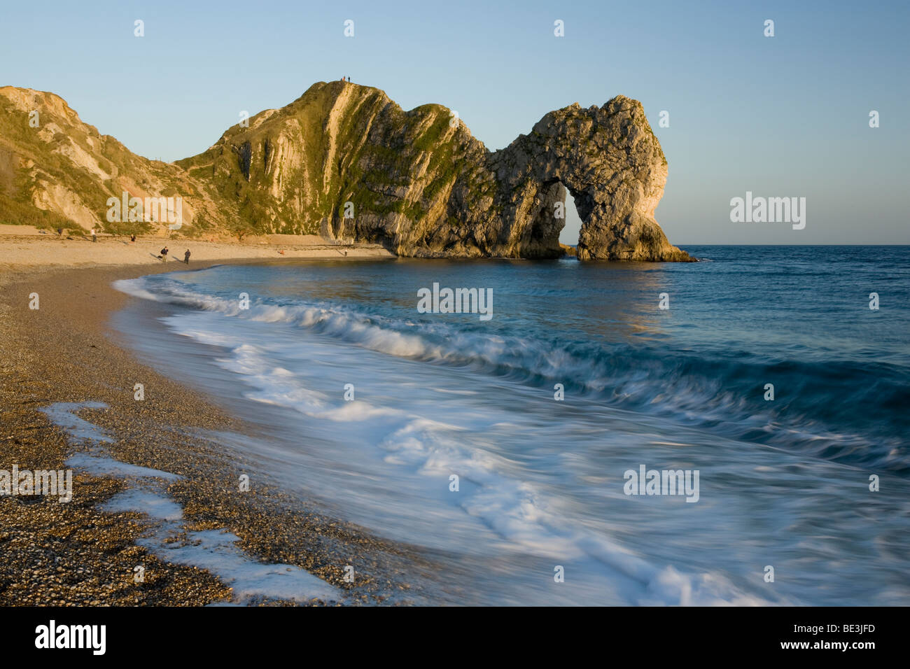 Durdle Door is a natural limestone arch on the Jurassic coast of Dorset ...