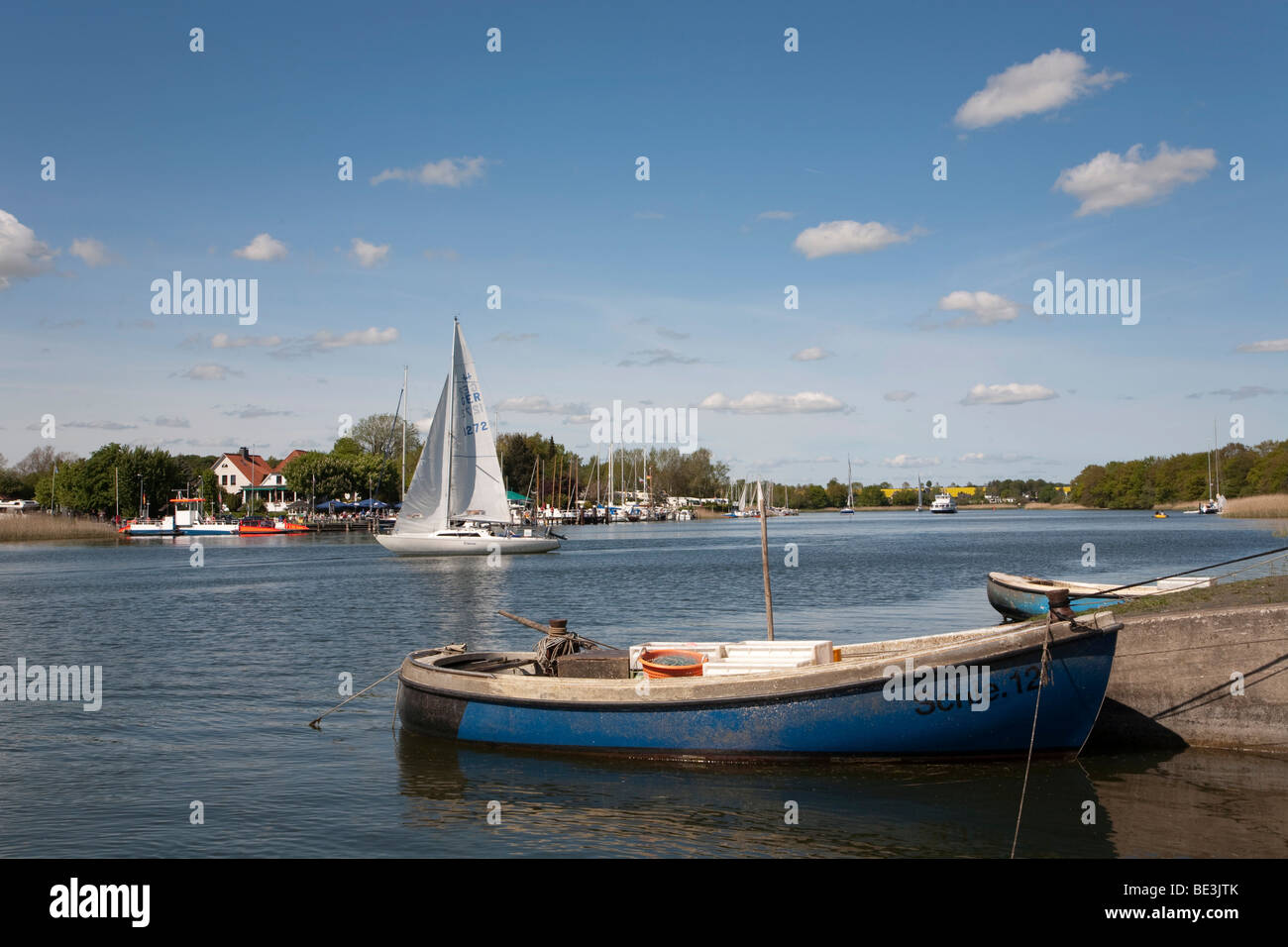 Schlei estuary, sailing area with access to the Baltic Sea, Schleswig ...