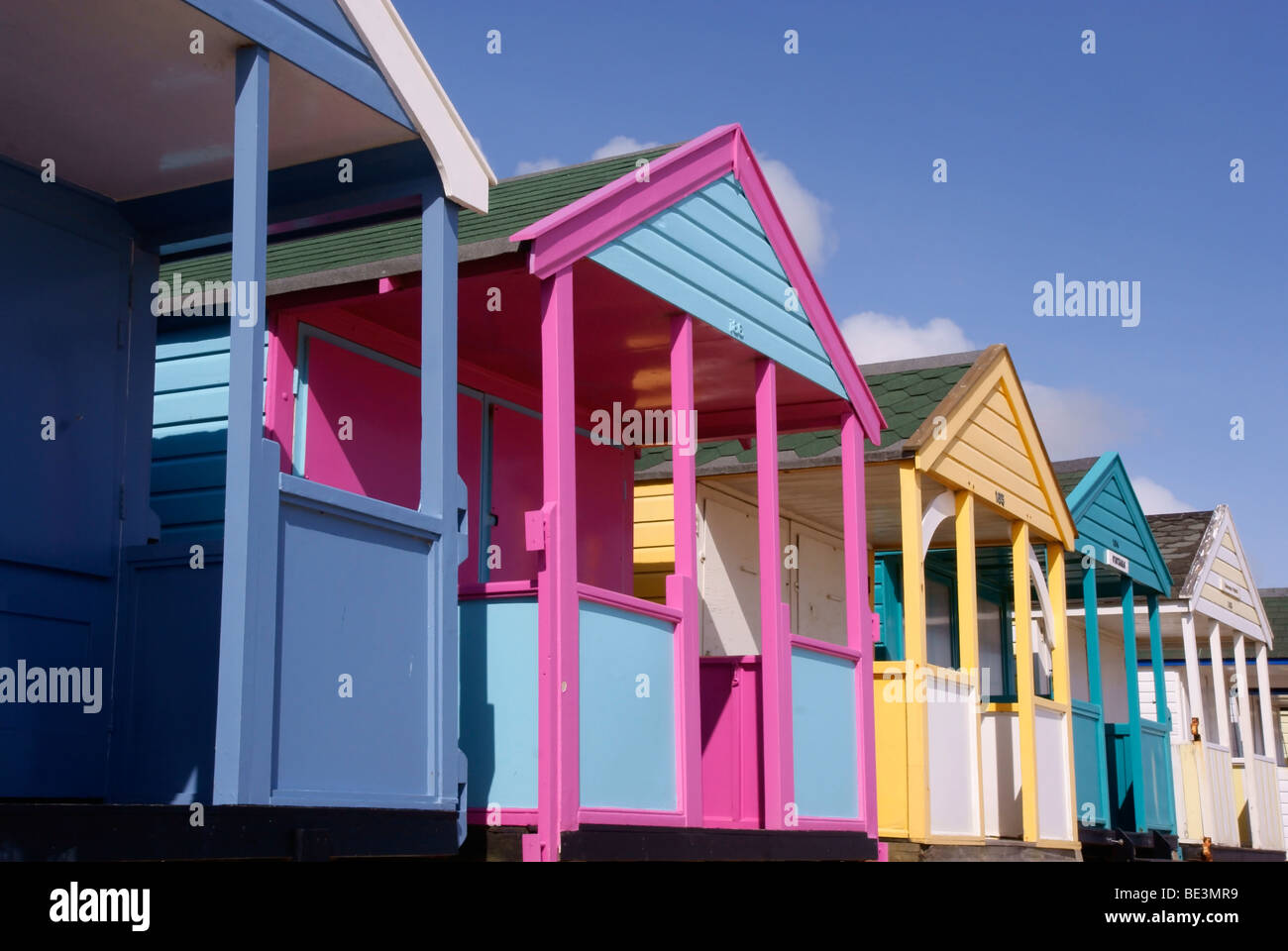 Beach huts on the sea front at Southwold Stock Photo - Alamy