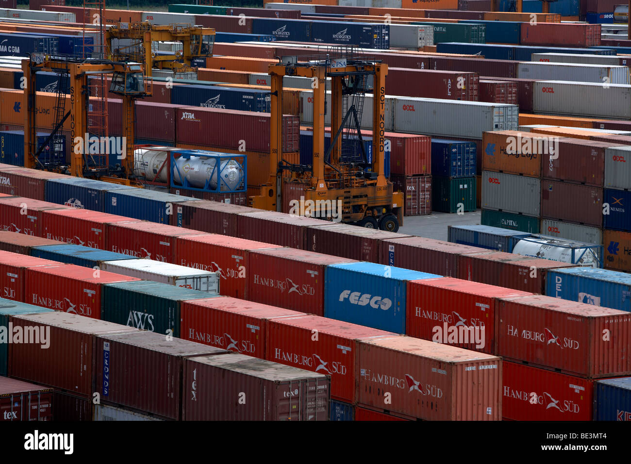 Container, container port, Antwerp, Belgium, Europe Stock Photo - Alamy