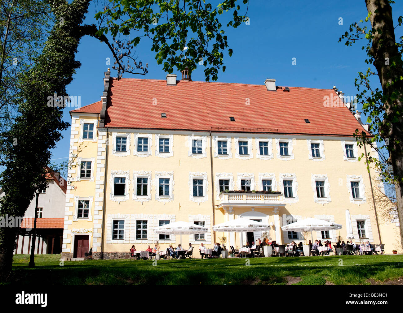 Renaissance castle, Spreewald forest, Luebben, Brandenburg, Germany ...