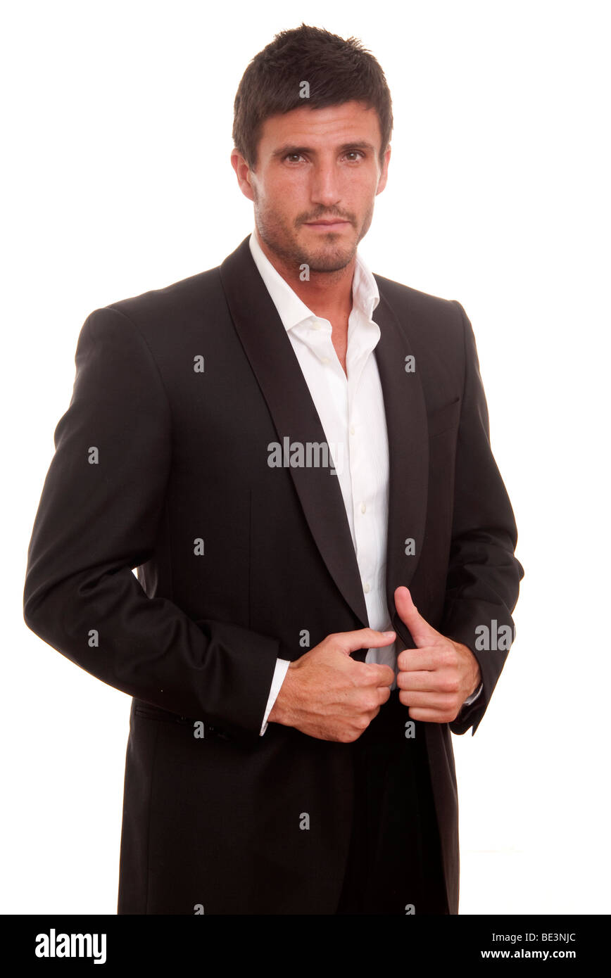 Man in suit thinking Cut Out Stock Images & Pictures - Alamy