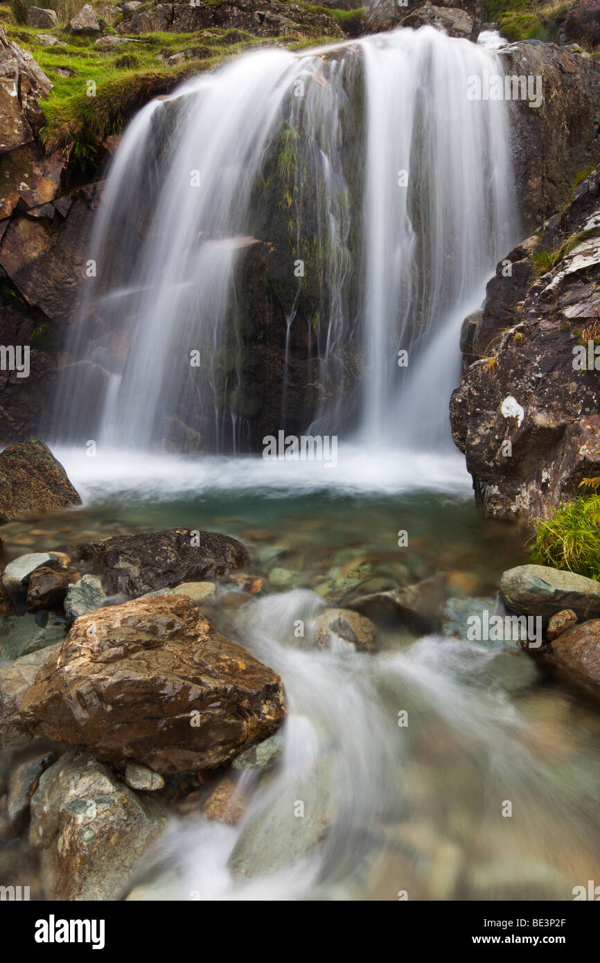 Mountain Waterfalls In Full Spate Near Buttermere, 'The Lake District ...