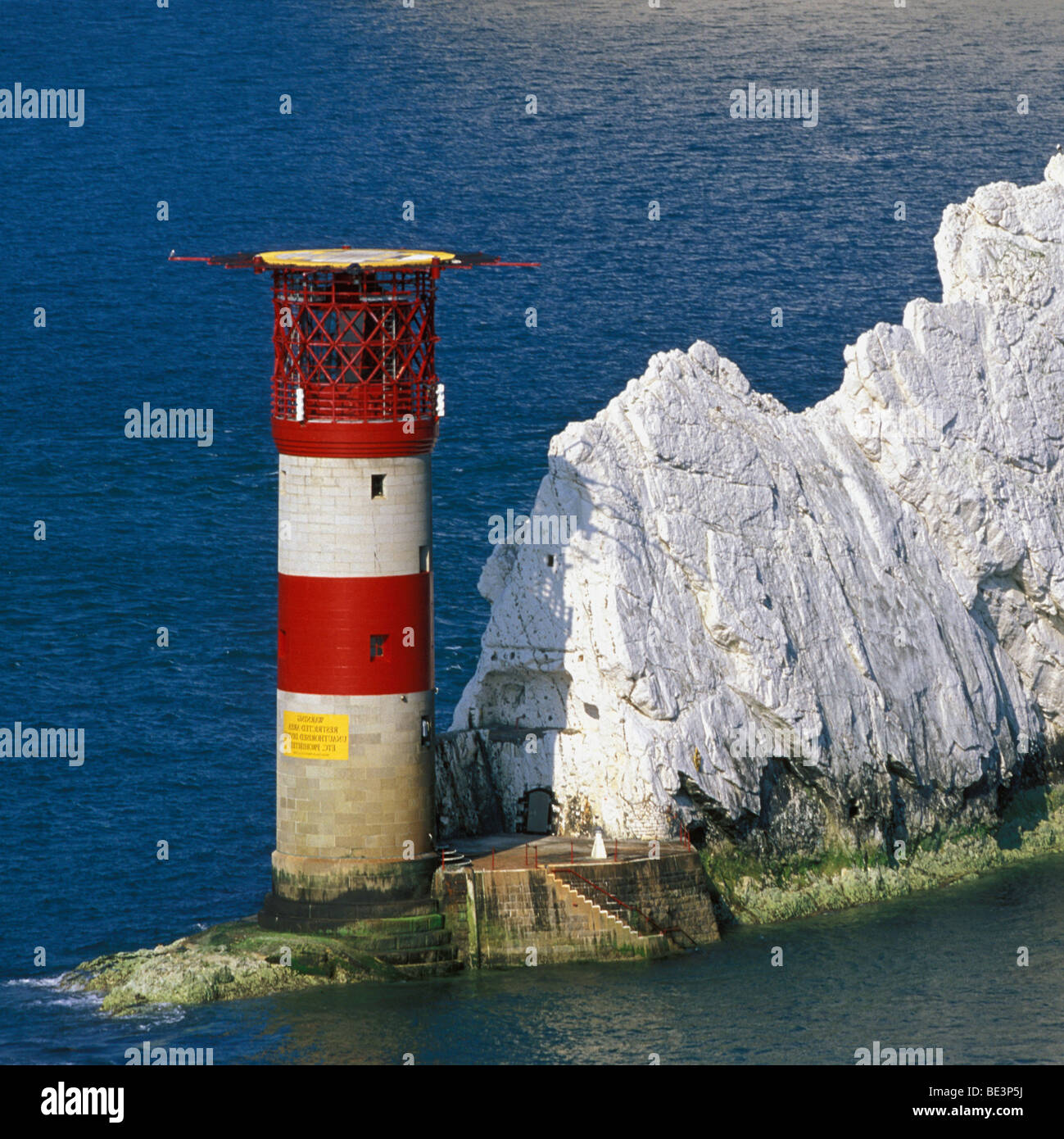 Yacht sailing needles lighthouse hi-res stock photography and images ...