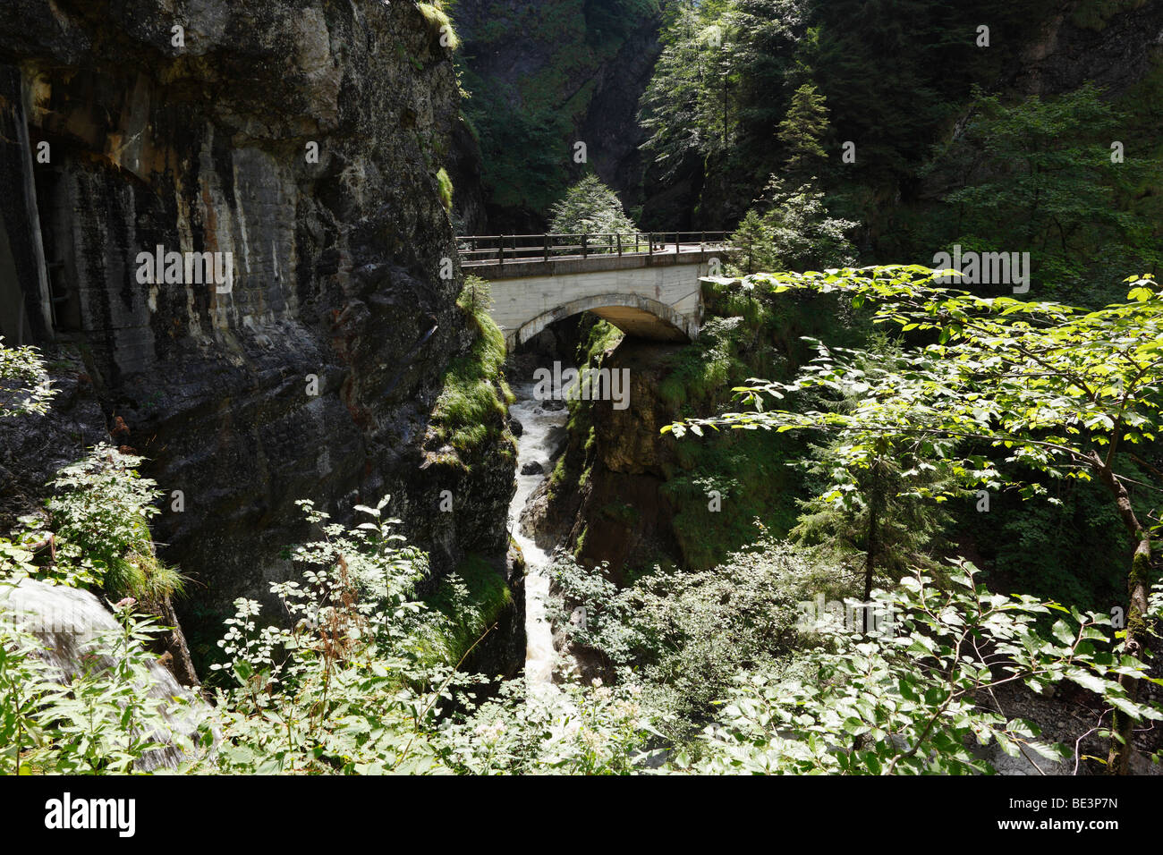 Schaufelschlucht gorge between Dornbirn and Ebnit, Bregenz Forest ...