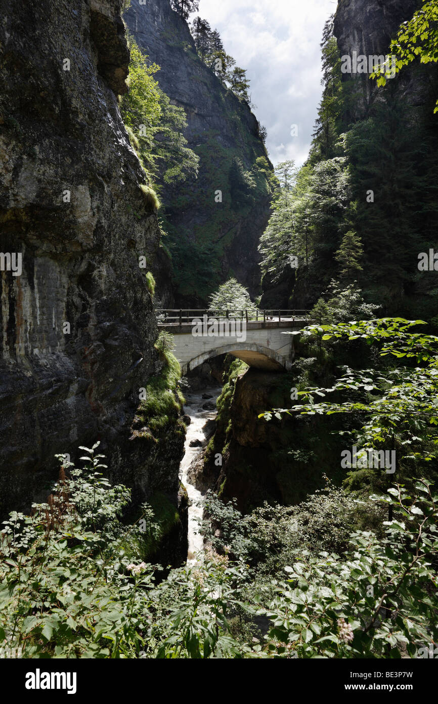 Schaufelschlucht gorge between Dornbirn and Ebnit, Bregenz Forest ...