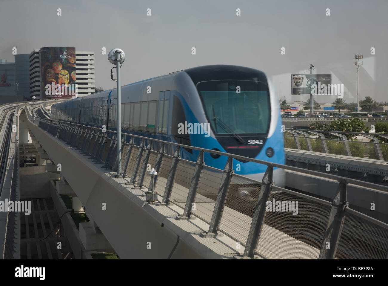 Dubai Metro Train railway track line uae tracks Stock Photo - Alamy
