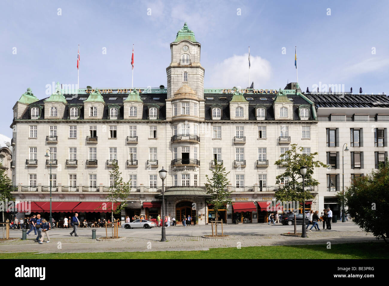 Grand Hotel and Grand Cafe at Karl Johans Gate, Oslo, Norway ...