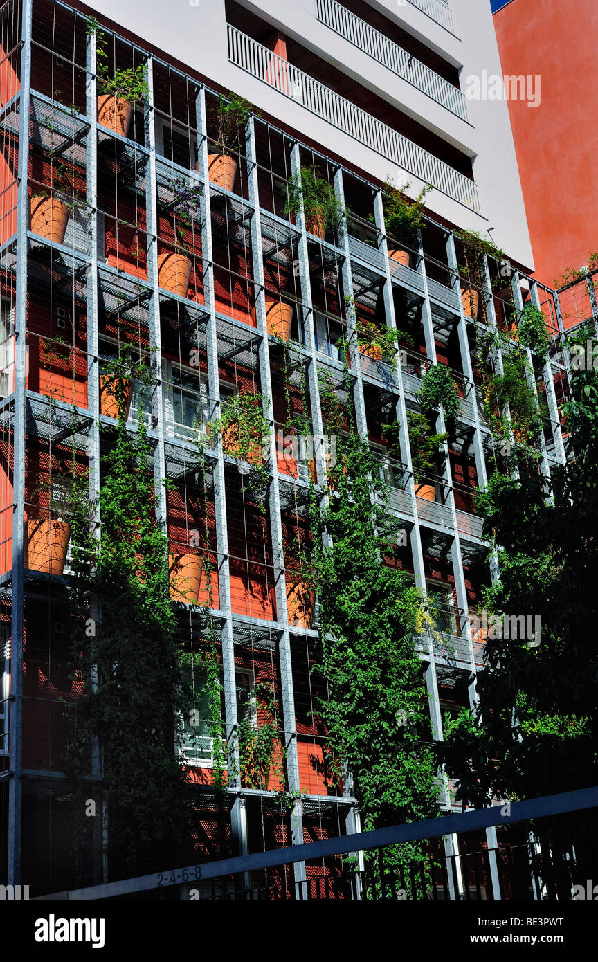 Paris, France, Green Walls and Buildings, "Clichy Batignolles" Real ...