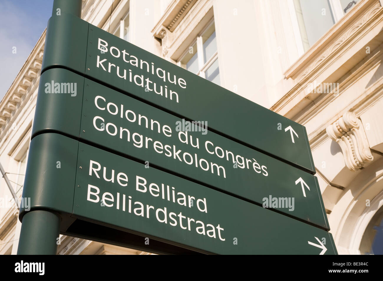 Signpost, Brussels, Belgium Stock Photo - Alamy