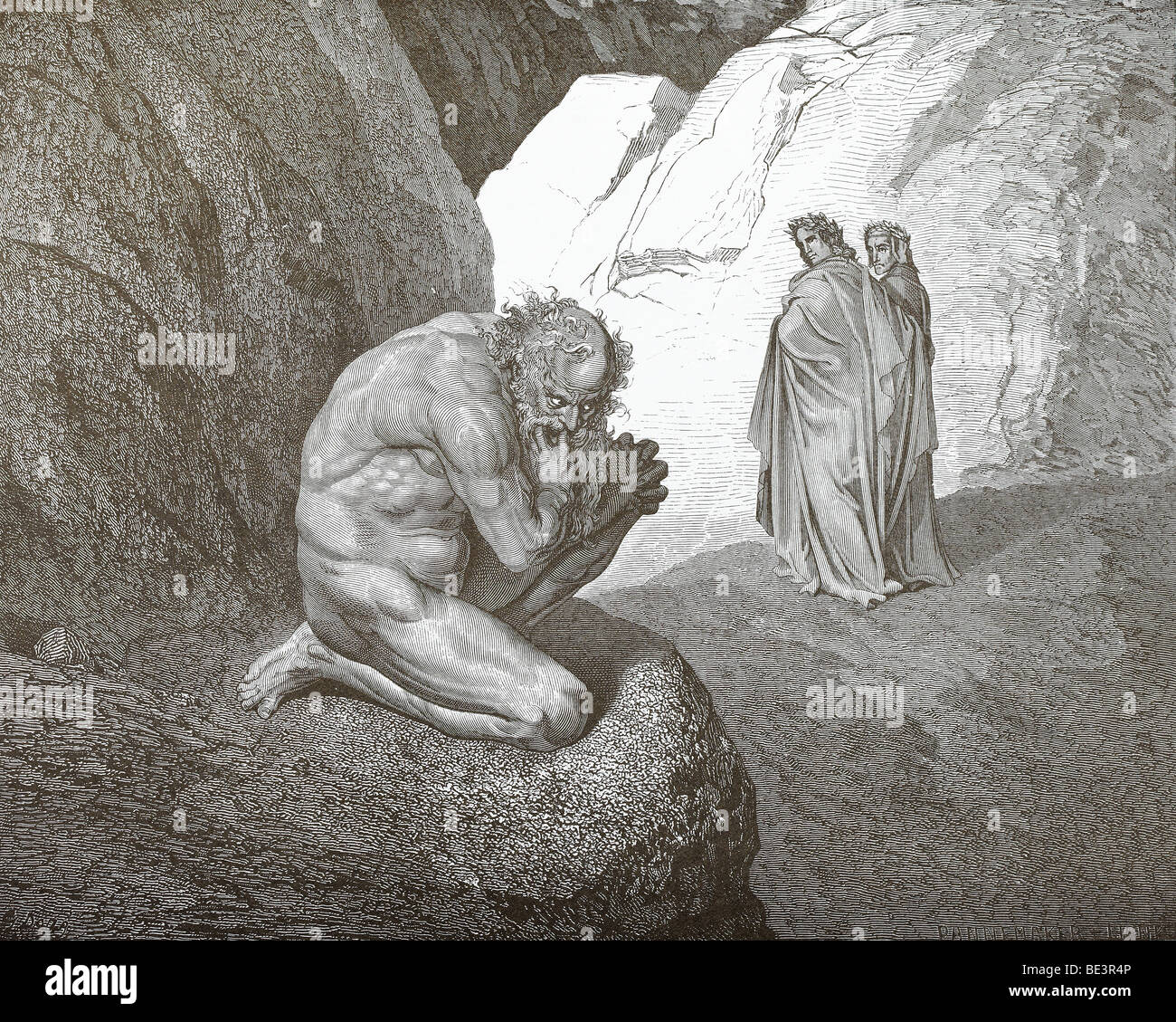 Gustave Dore's Illustration 'Pluto and Virgil' from Dante's Divine ...