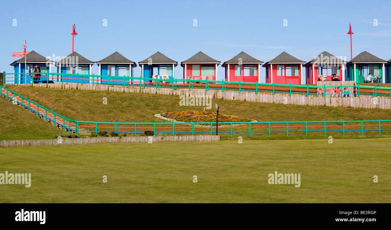 Beach huts at Mablethorpe, Lincolnshire, England Stock Photo - Alamy