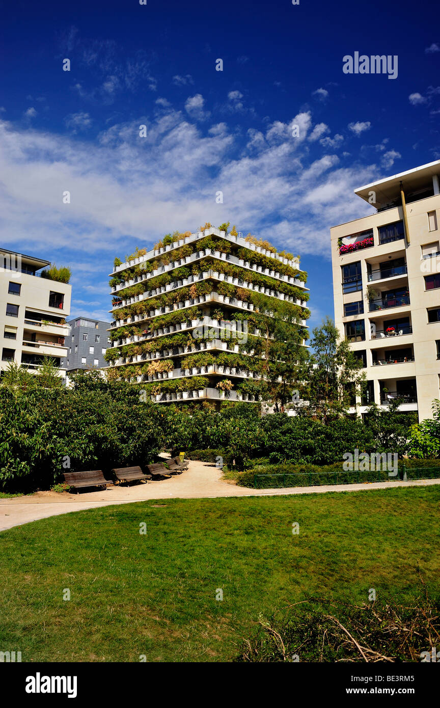 Paris, France, Green Neighborhood "Clichy Batignolles" housing Tower ...