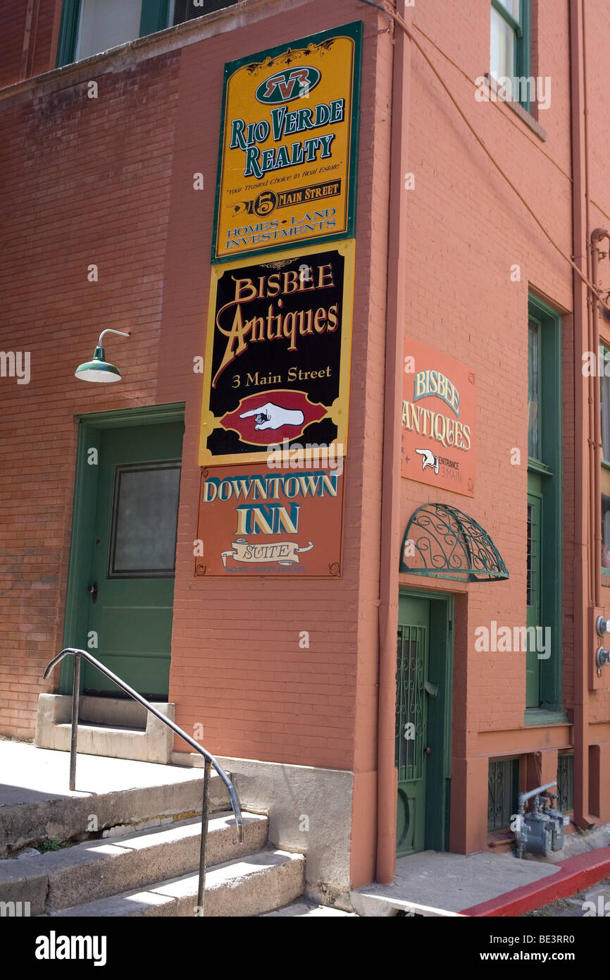 Main Street in Bisbee Arizona, a classic old western mining town Stock ...
