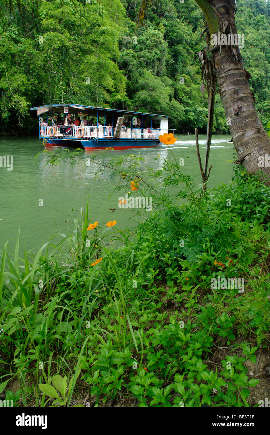 Floating restaurant, Loboc River, Bohol, The Visayas, Philippines Stock ...