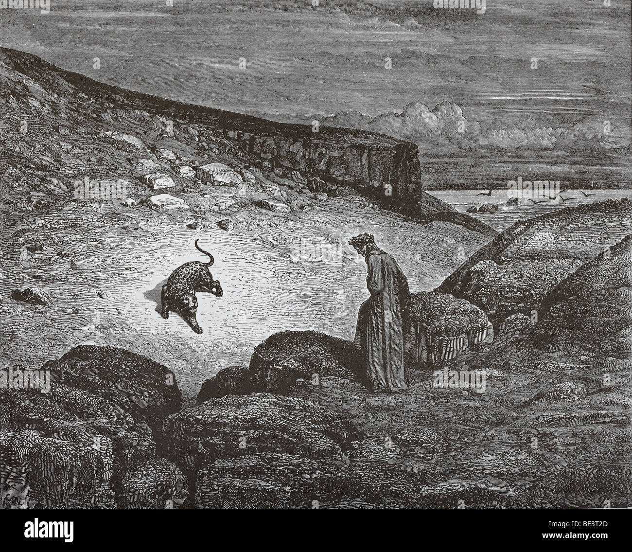 Gustave Dore's Illustration 'The Panther' from Dante's Divine Comedy ...