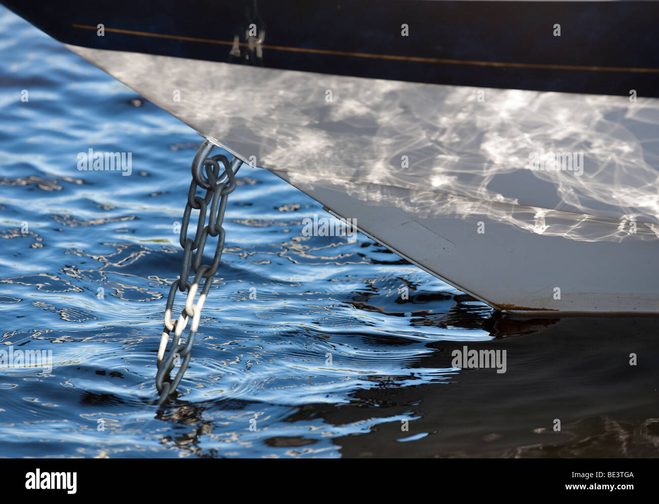 Boat anchor chain Stock Photo - Alamy