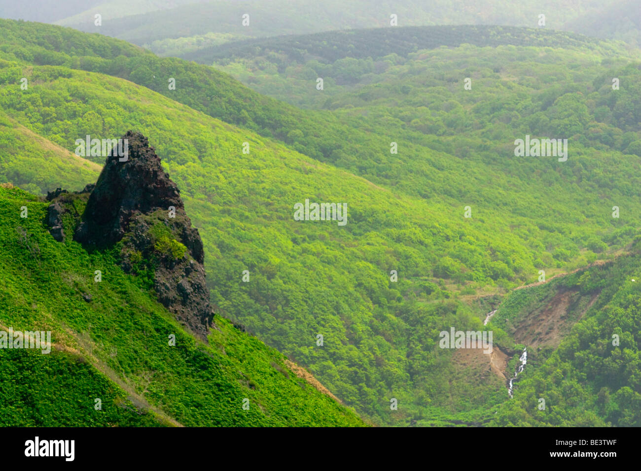 Spectacular landscape of the Shakotan Peninsula. Hokkaido, Japan Stock ...