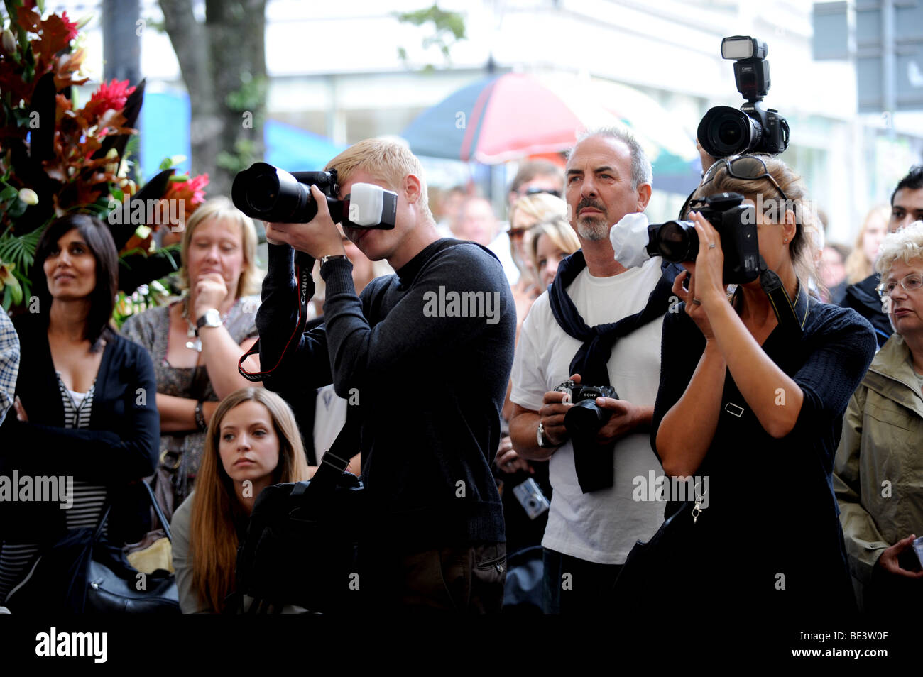 Models and photographers at the Unique Brighton fashion show in ...