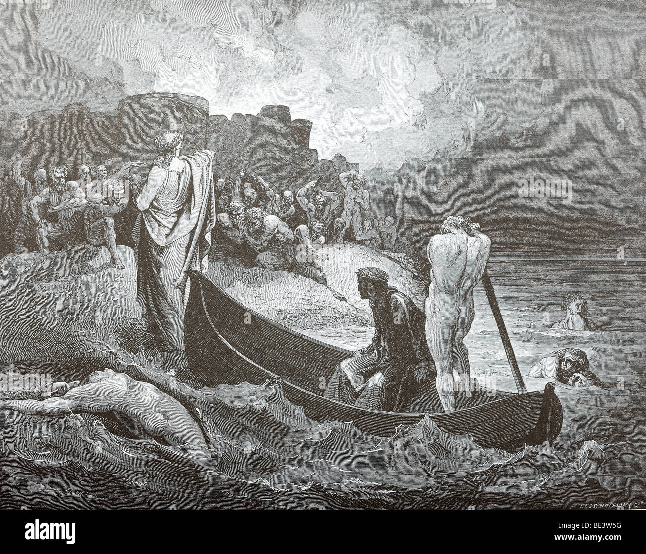 Gustave Dore's Illustration 'The Portals of Dis' from Dante's Divine ...