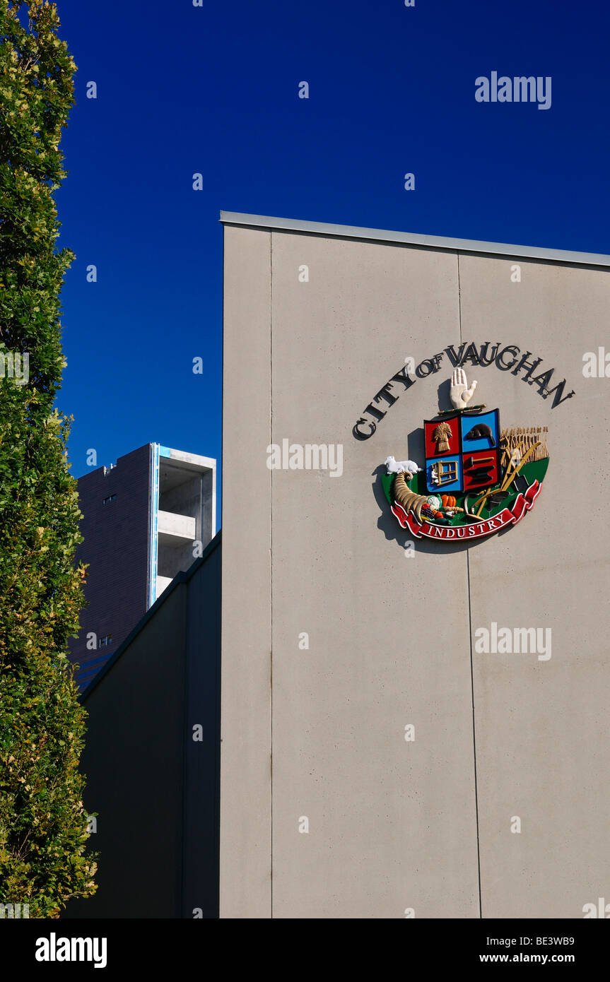 Old City Hall with City of Vaughan Corporate Seal and new building ...