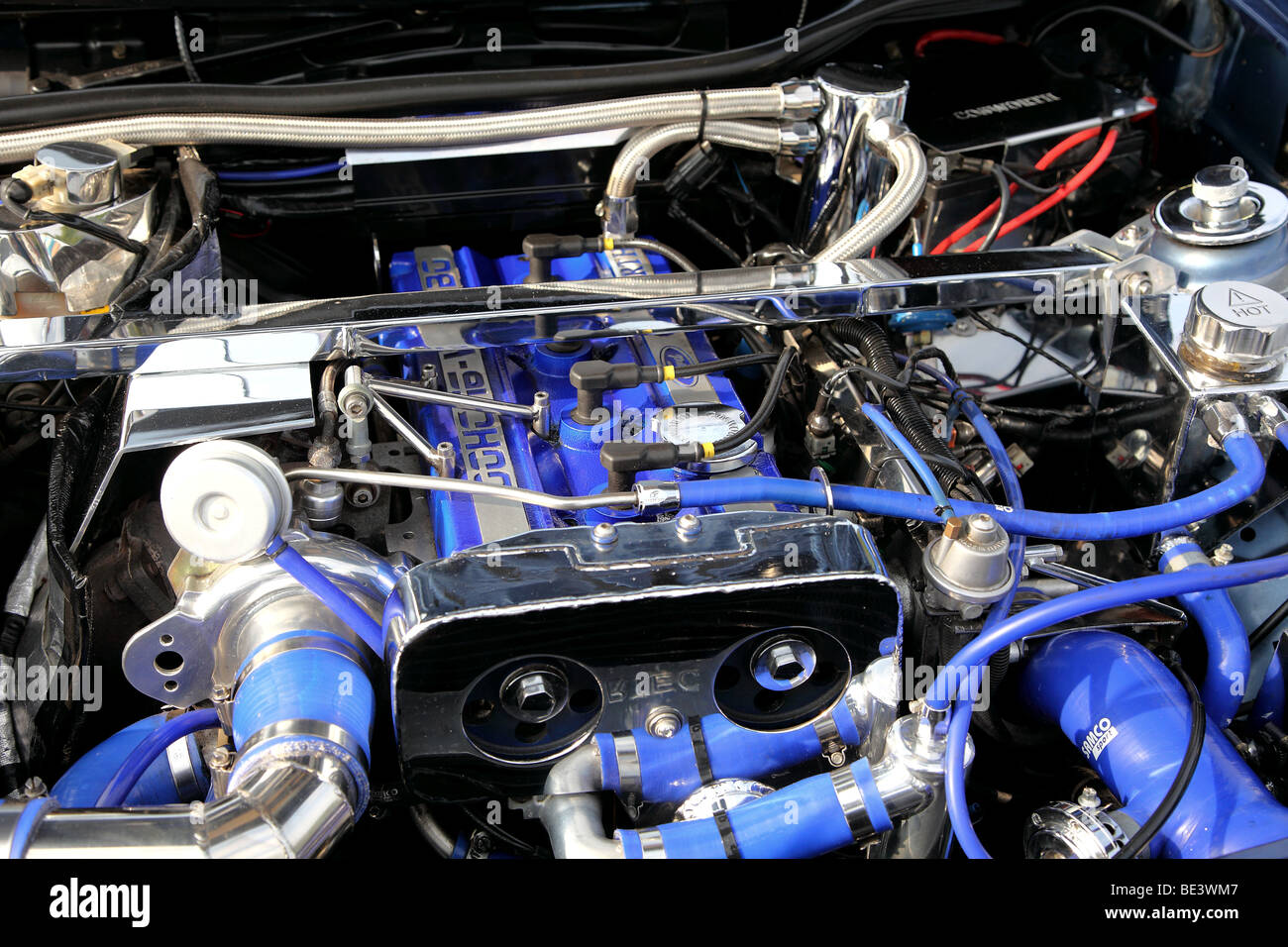 Modern high tech engine at Castle Coombe Rally day 2009 Stock Photo - Alamy