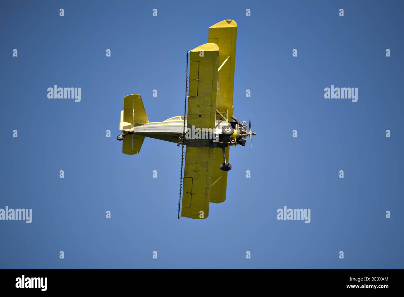 Yellow biplane hi-res stock photography and images - Alamy