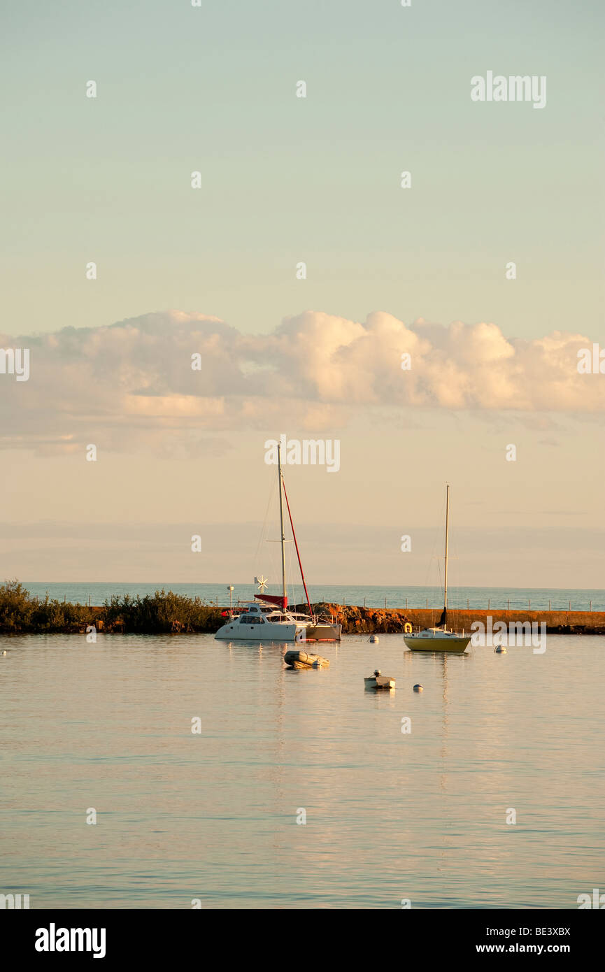SAILBOATS IN GRAND MARAIS HARBOR, MINNEOSTA Stock Photo - Alamy