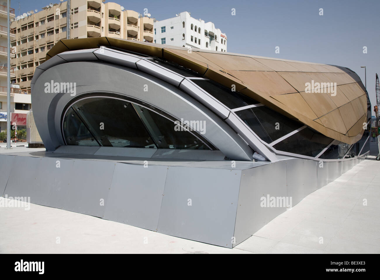 Dubai Metro line train station al rigga exterior Stock Photo - Alamy