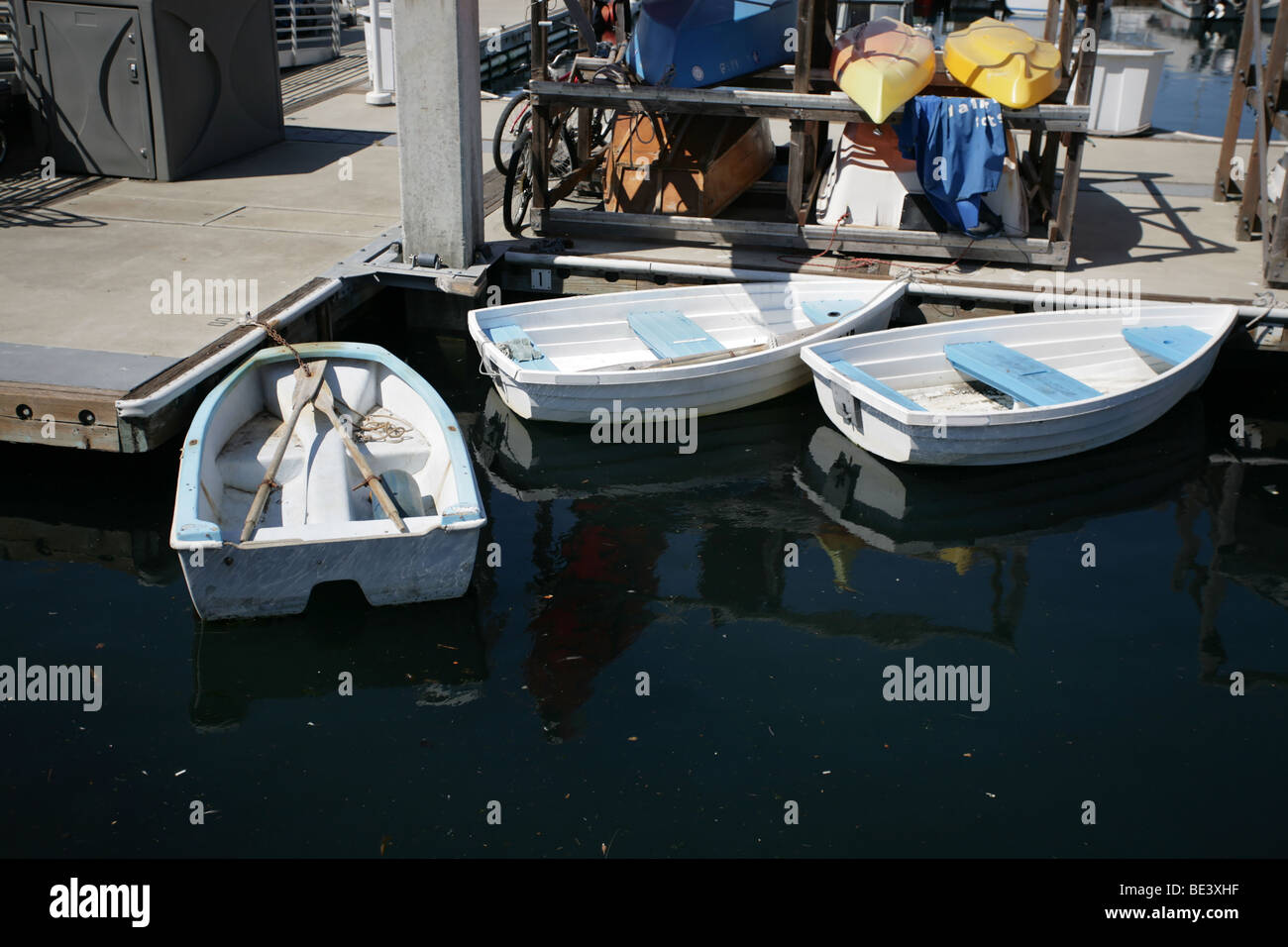 Small boats docked at the marina Stock Photo - Alamy