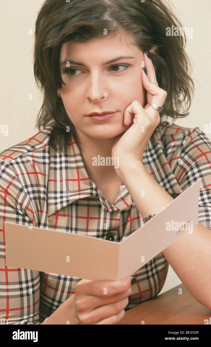 Woman greeting card sad hi-res stock photography and images - Alamy