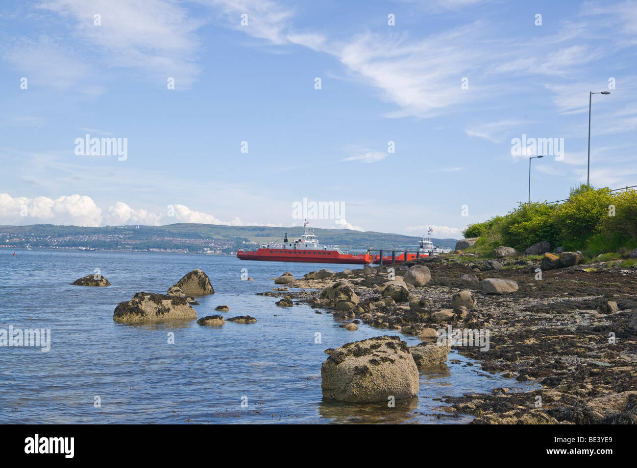 Looking across Clyde estuary to Gourock from Kirn, Ferry, Argyl and ...