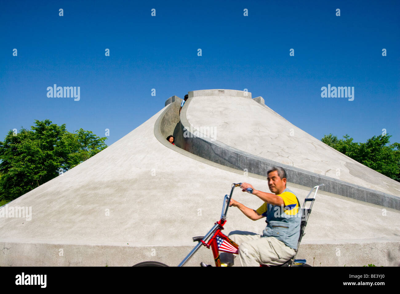 A giant concrete slide designed by famous sculptor Isamu Noguchi is ...