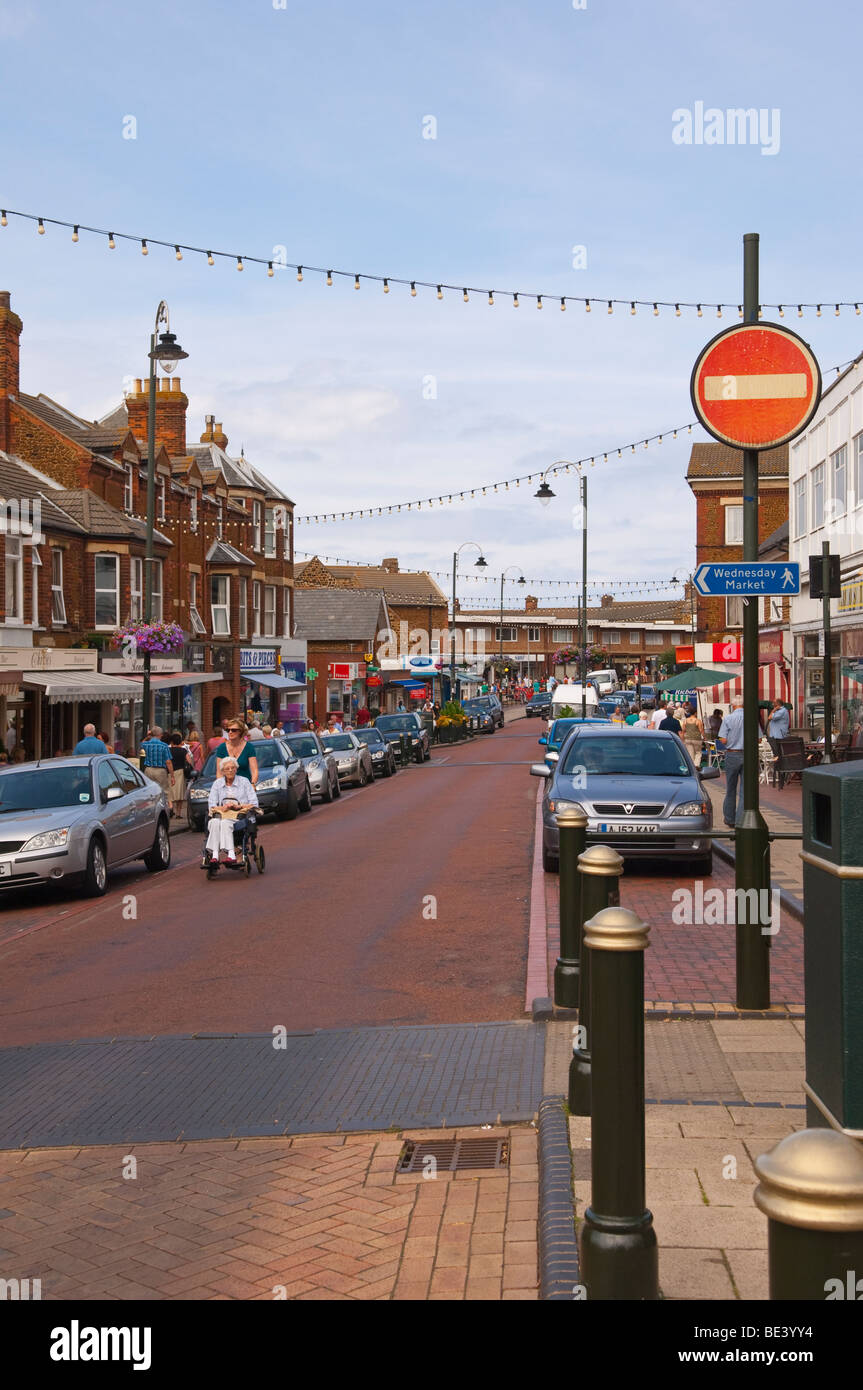 The busy town of Hunstanton , North Norfolk , Uk packed with ...
