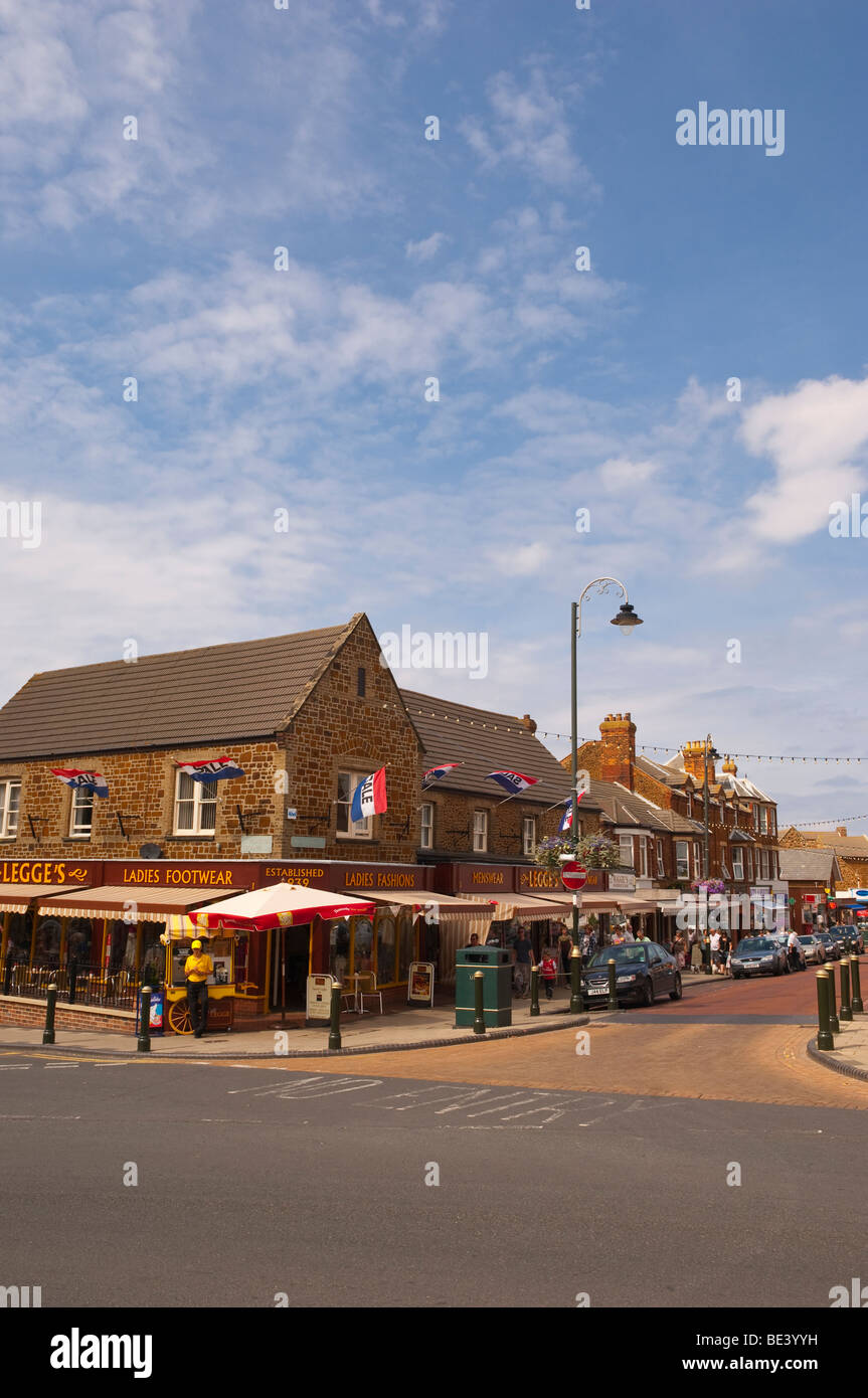 The busy town of Hunstanton , North Norfolk , Uk packed with ...